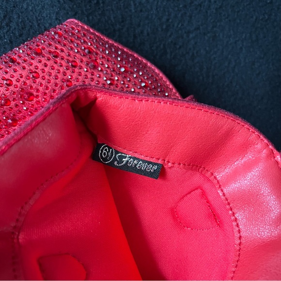 Forever 21 | Shoes | Forever River Ii Ruby Red Rhinestone Tall Cowboy ...